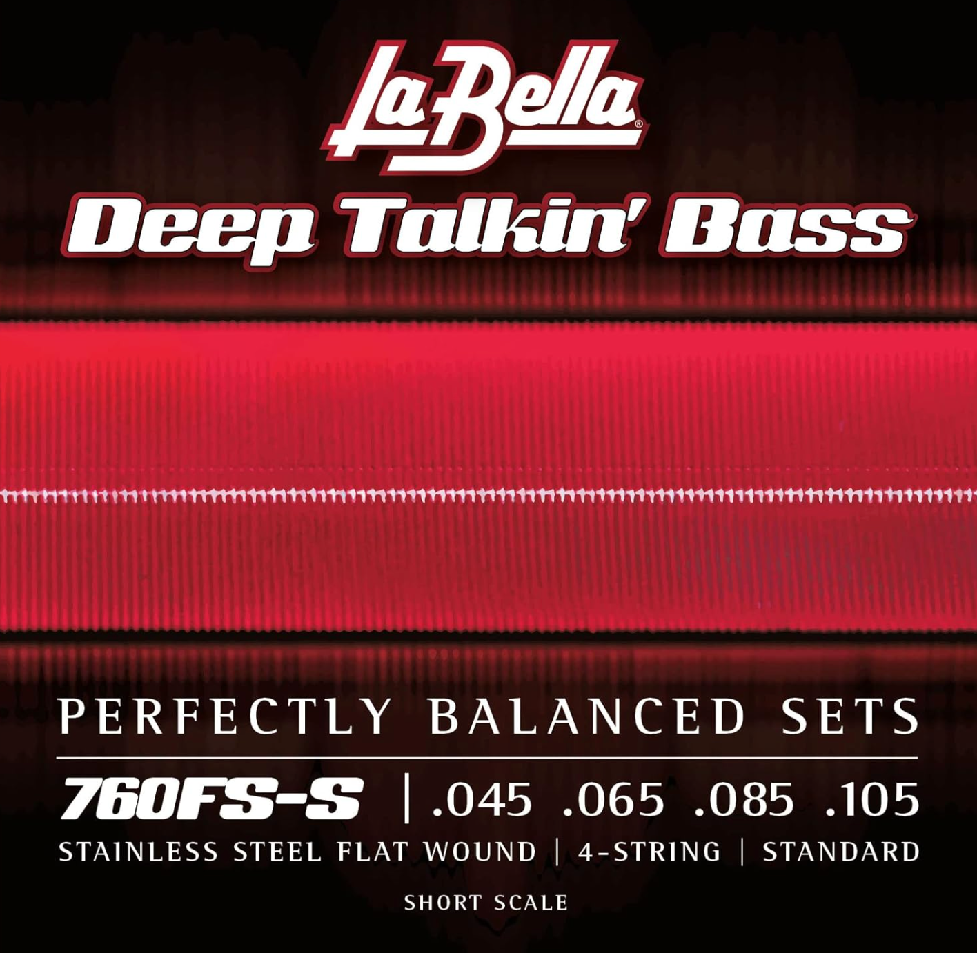 La Bella 760FS-S Deep Talkin' Stainless Steel Flat Wound - Standard Sh ...